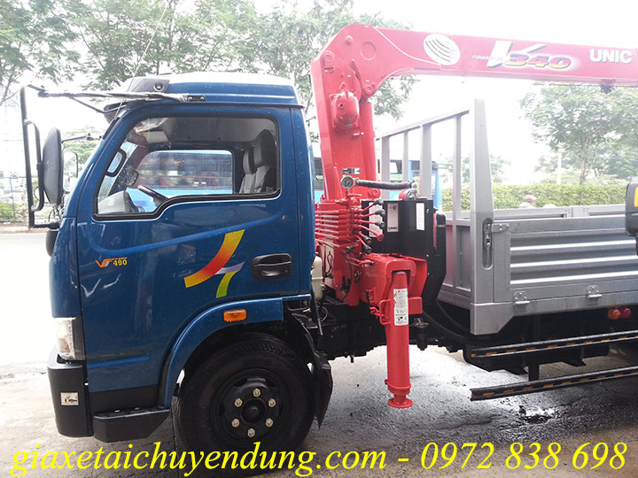 Bán Xe Tải Veam VT490 Gắn Cẩu Unic 3 Tấn
