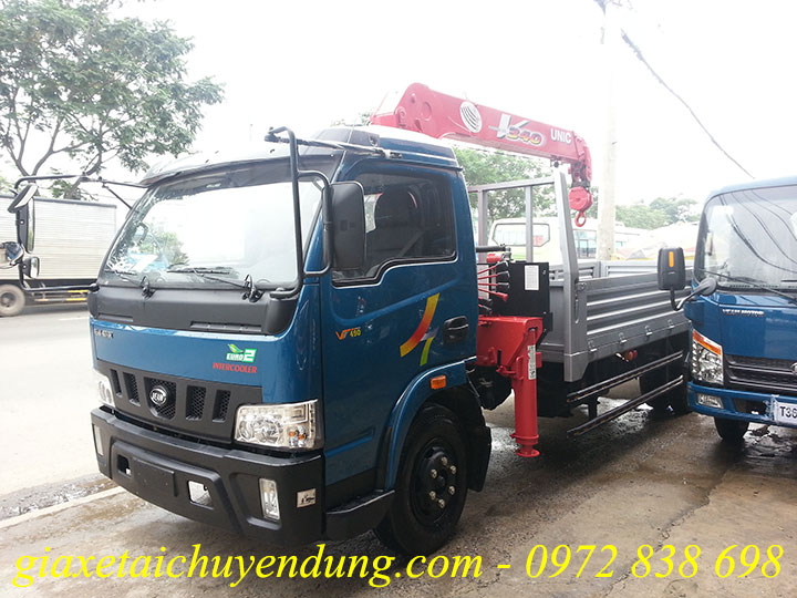 Bán Xe Tải Veam VT490 Gắn Cẩu Unic 3 Tấn